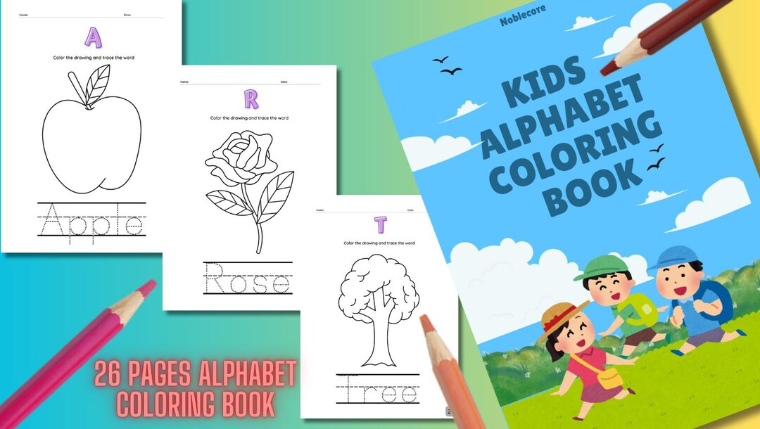 Alphabet Printable ABC Coloring Book for Little Learners | Interactive ...