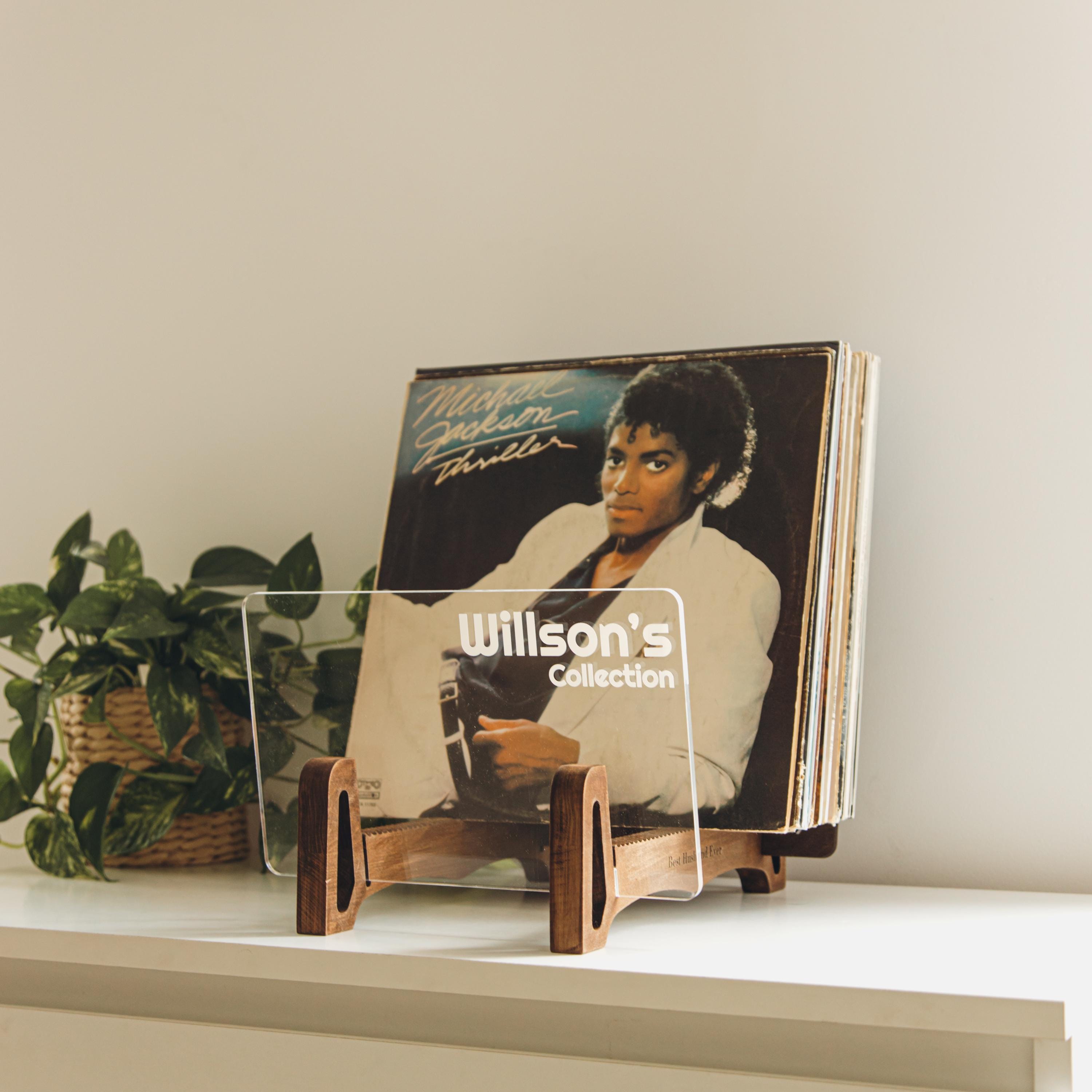 Minimalist Vinyl Record Storage. Personalized Gift for Vinyl Lover ...