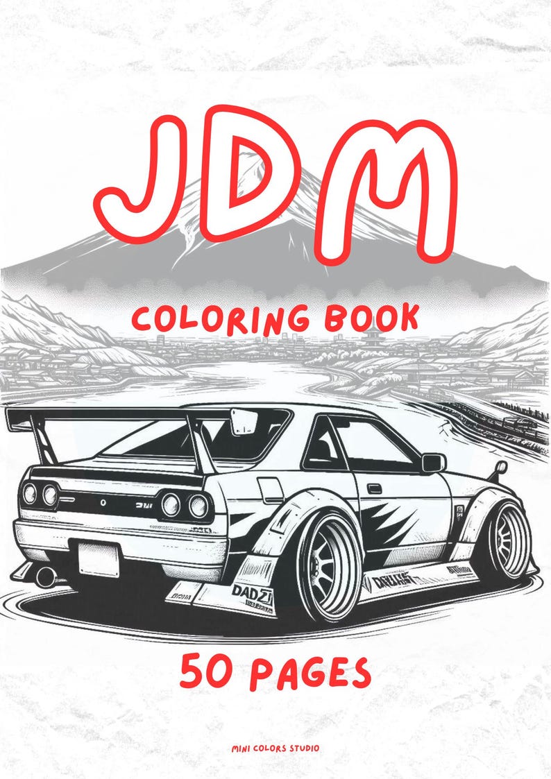 JDM CARS - Coloring Pages - Etsy