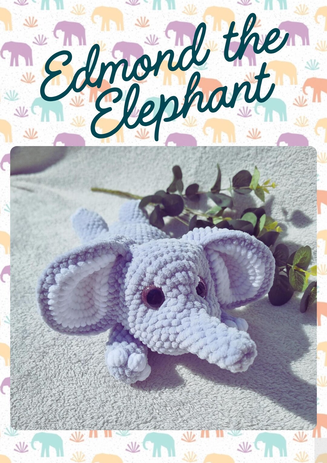 Edmond the Elephant Crochet Pattern - Etsy