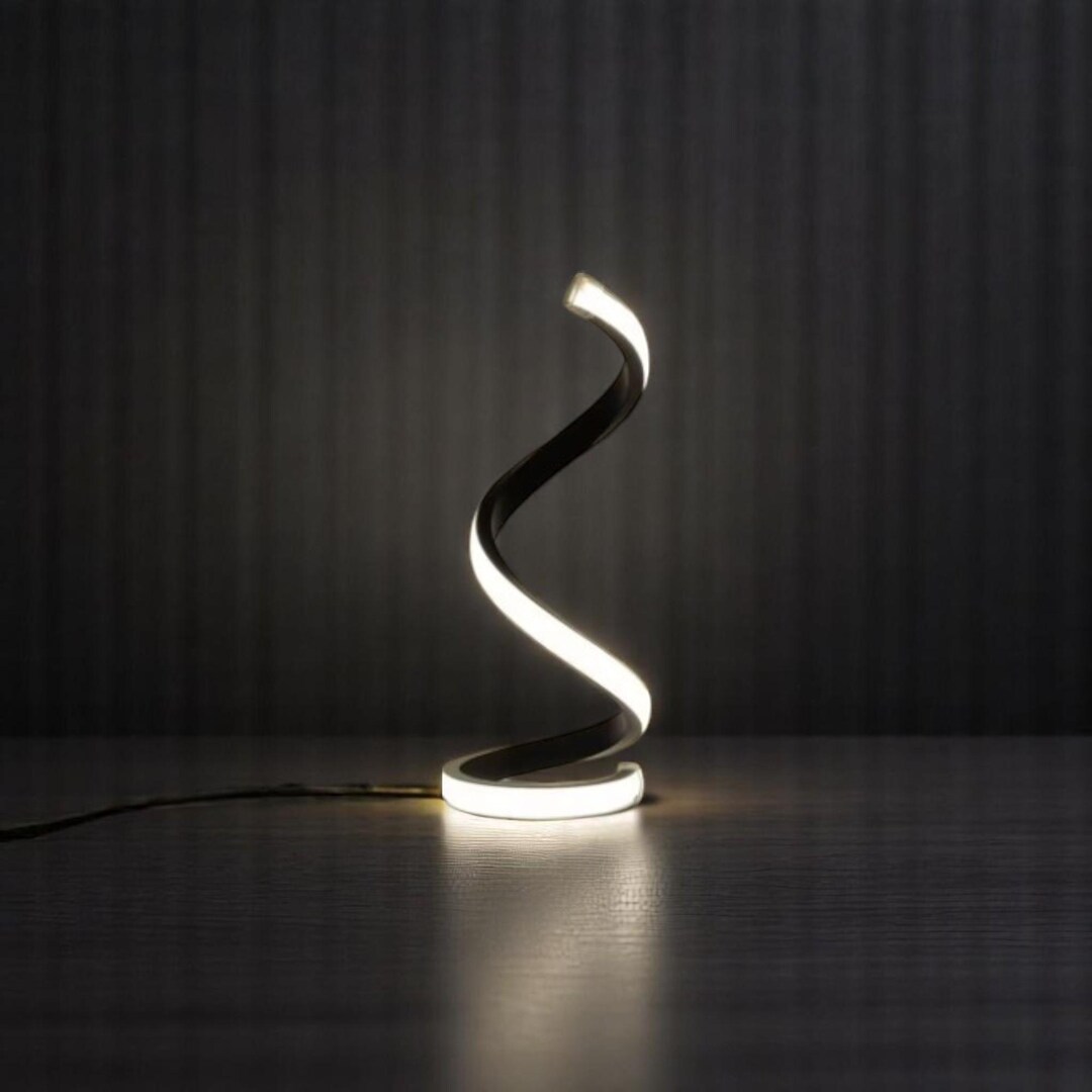 Modern LED Spiral Table Lamp With USB | Adjustable Brightness | Warm ...