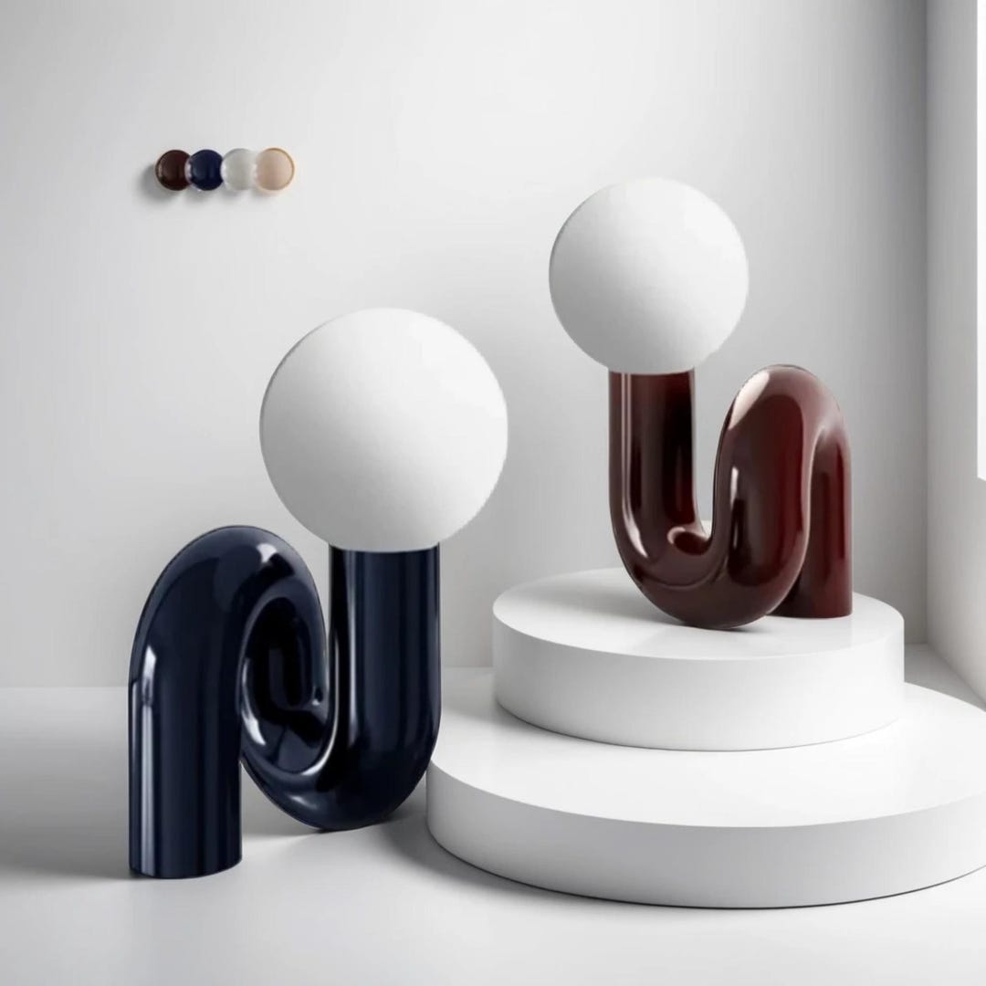 Modern Tube Table Lamp, Unique Bedside Lamp, Table Lamp, Minimalist ...