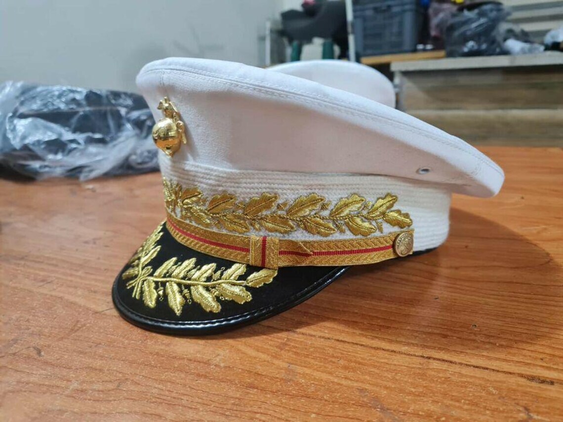 The Salute Uniforms USMC Commandant Dress White Hat - Etsy