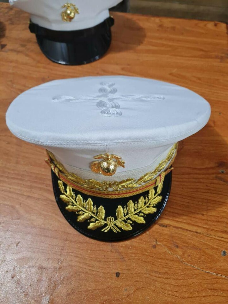 The Salute Uniforms USMC Commandant Dress White Hat - Etsy