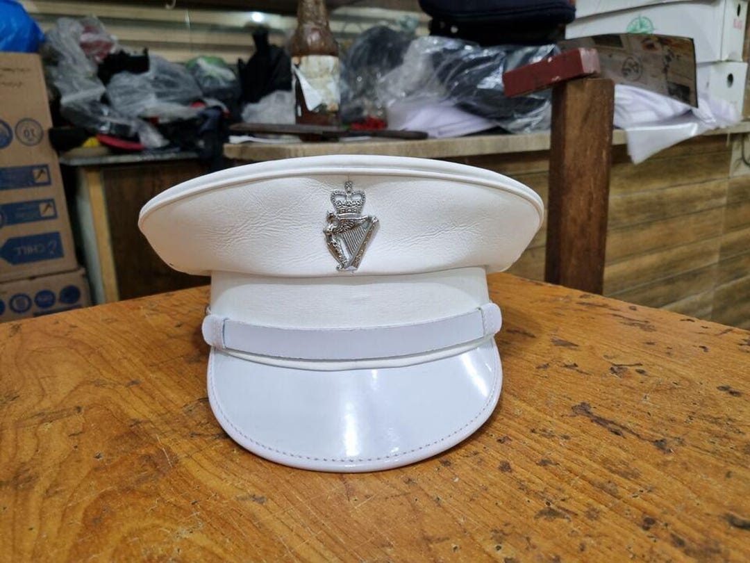 Military Marching Band White Peak Cap, Peaked Hat Headgear - Etsy