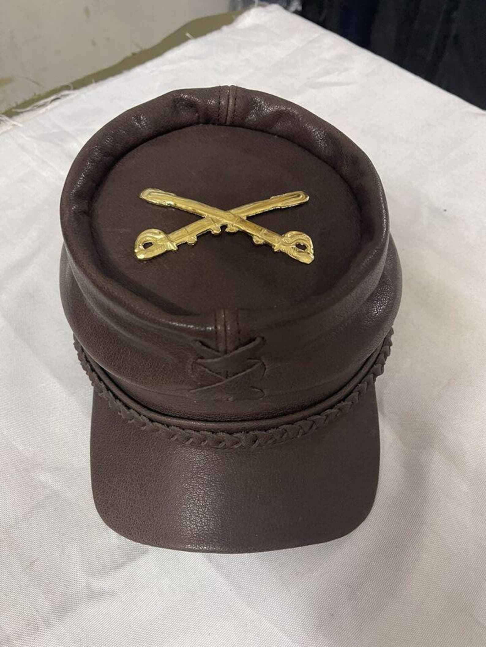 American Civil War Kepi Leather Cap, Extraordinary Craftsmanship - Etsy