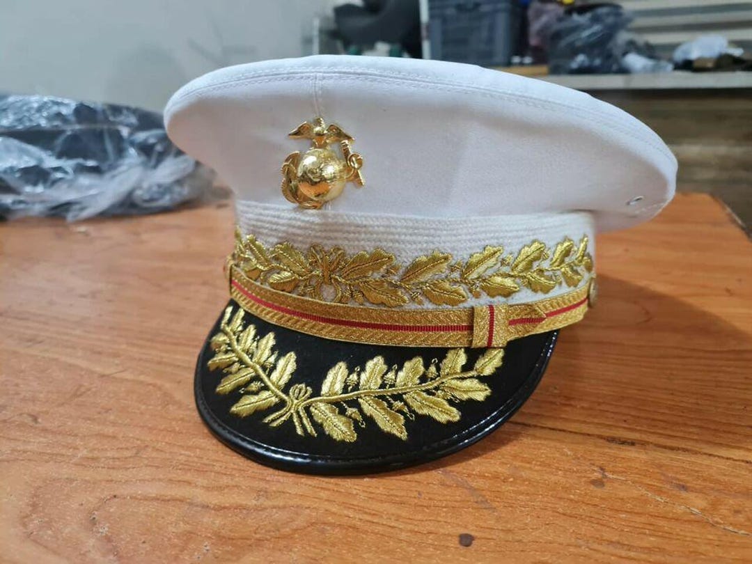 The Salute Uniforms USMC Commandant Dress White Hat - Etsy