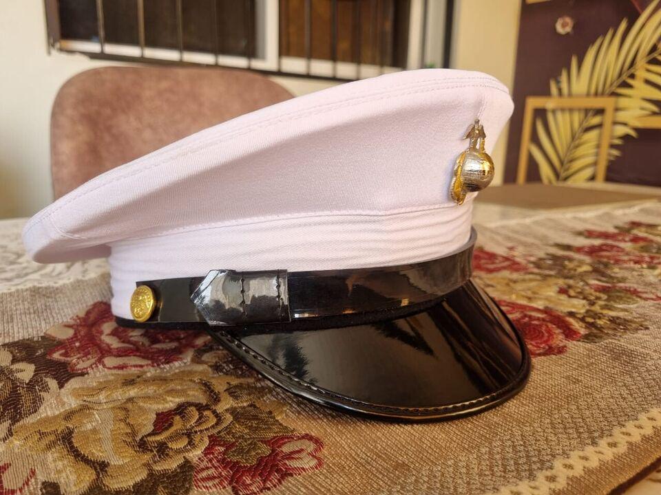 USMC US Marine Corps Dress Blue White Enlisted Frame Hat Cover - Etsy