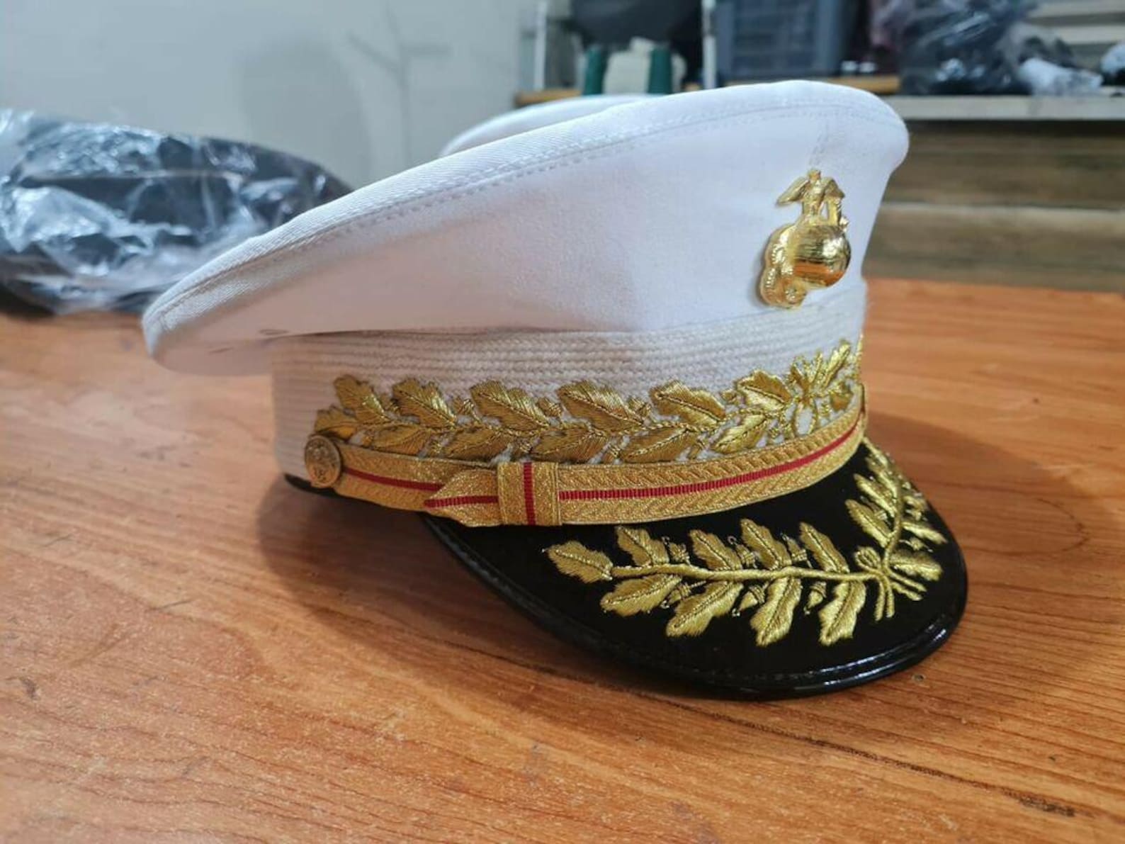 The Salute Uniforms USMC Commandant Dress White Hat - Etsy