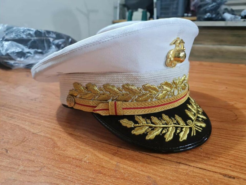 The Salute Uniforms USMC Commandant Dress White Hat - Etsy