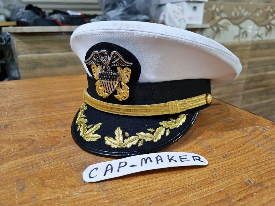 US Navy Officer Visor Cap, Commander Captain Rank - Etsy