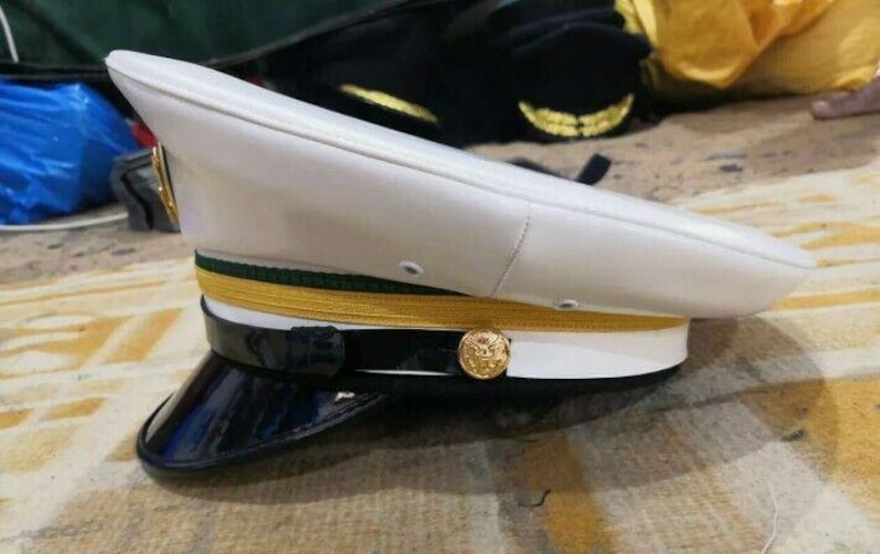 USA Army Military Police MP Enlisted Service Dress White Cap All Sizes ...