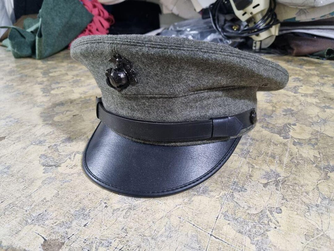 Military US USMC Marines Army Officers Dress Cap Hat - Etsy