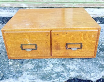 Library card catalog | Etsy