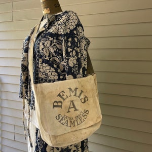 Grain Sack Messenger Bag / Grain Sack / 19 X 16 / Charmingly Tattered ...