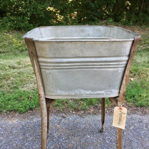 Galvanized Washtub / Garage Tire Tub - Etsy