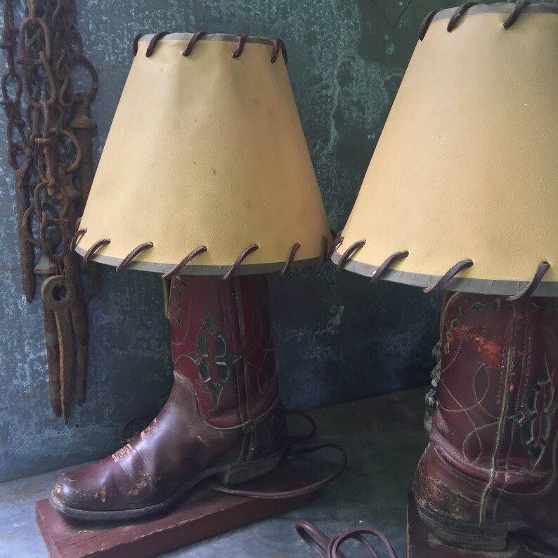 Cowboy Boot Lamps / Pair / 15.25 X 8.5 X 3.75 | Etsy
