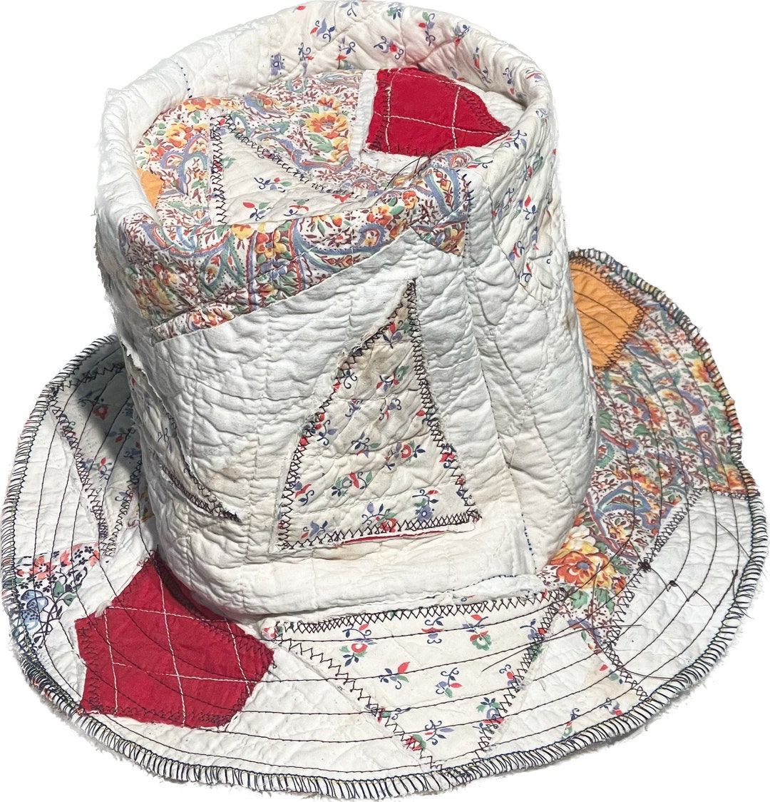 Bucket Top Hat / Vintage Quilt Hat - Etsy
