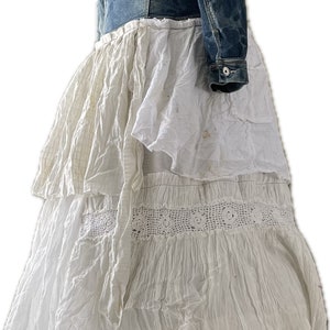 Denim Jacket W/ Ruffles / Altered Denim / L / 100% Cotton - Etsy