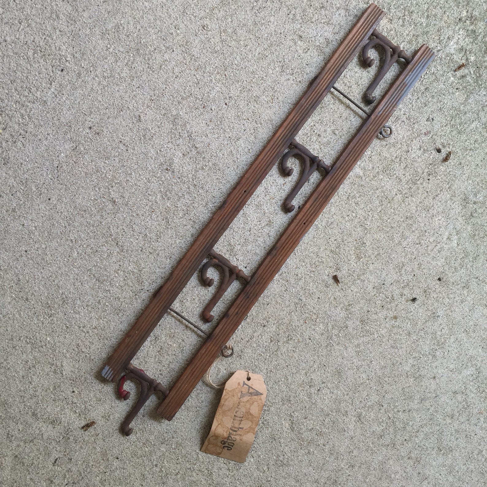 Victorian Coat Rack and Hat Rack / Oak and Wire | Etsy