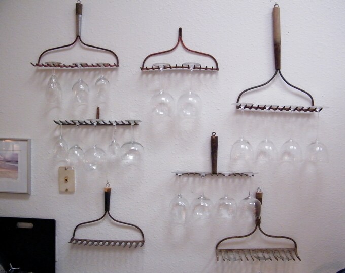 Rake Head / Wine Glass Rack - Etsy