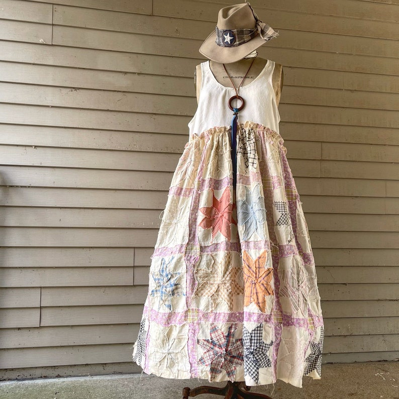 Quilt Dress / Baby Doll Dress / Vintage Patchwork Quilt / Farm - Etsy UK