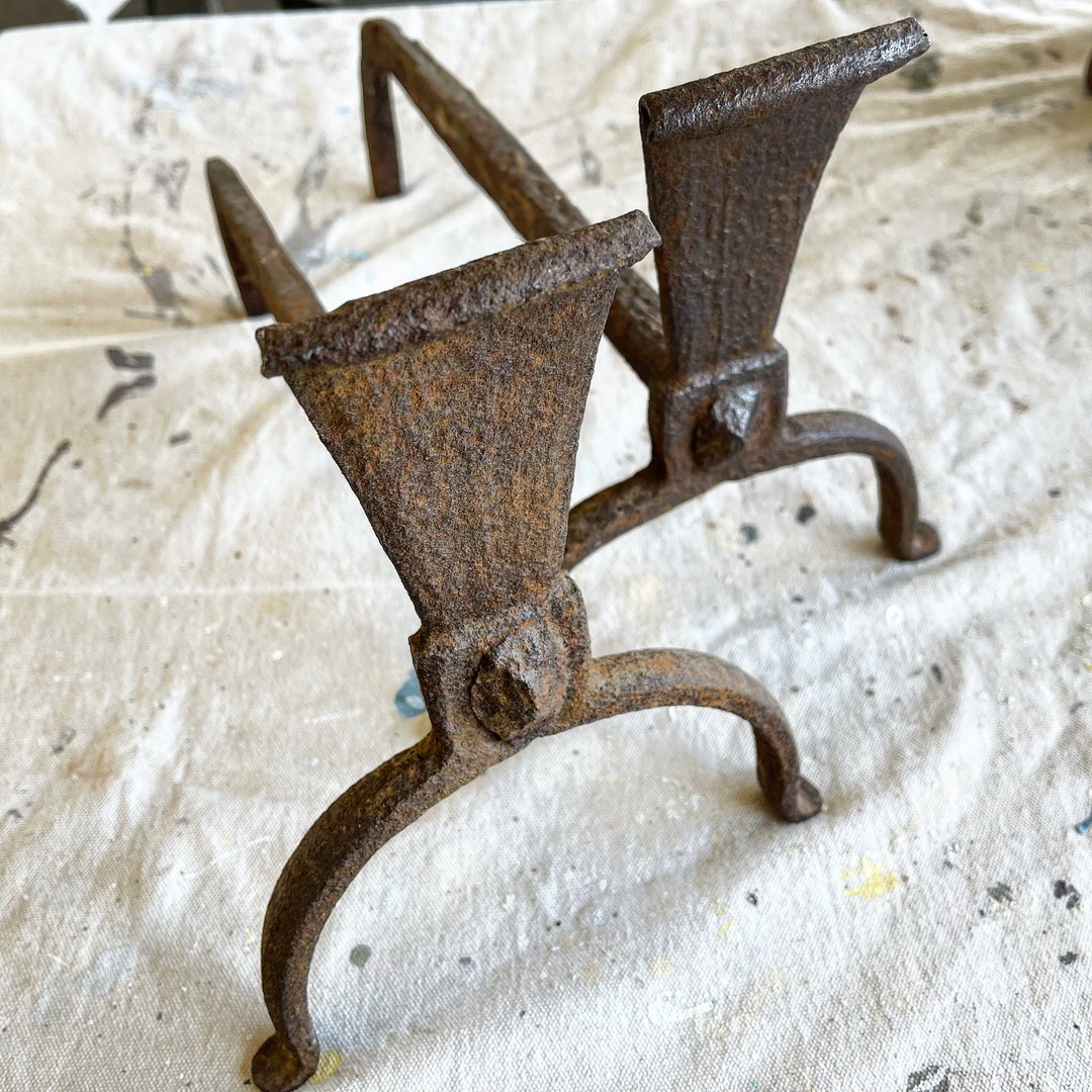 Andirons / Arts and Crafts Andirons / 10” X 9” X 15.5” - Etsy