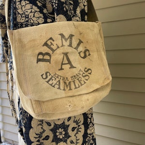 Grain Sack Messenger Bag / Grain Sack / 19 X 16 / Charmingly Tattered ...