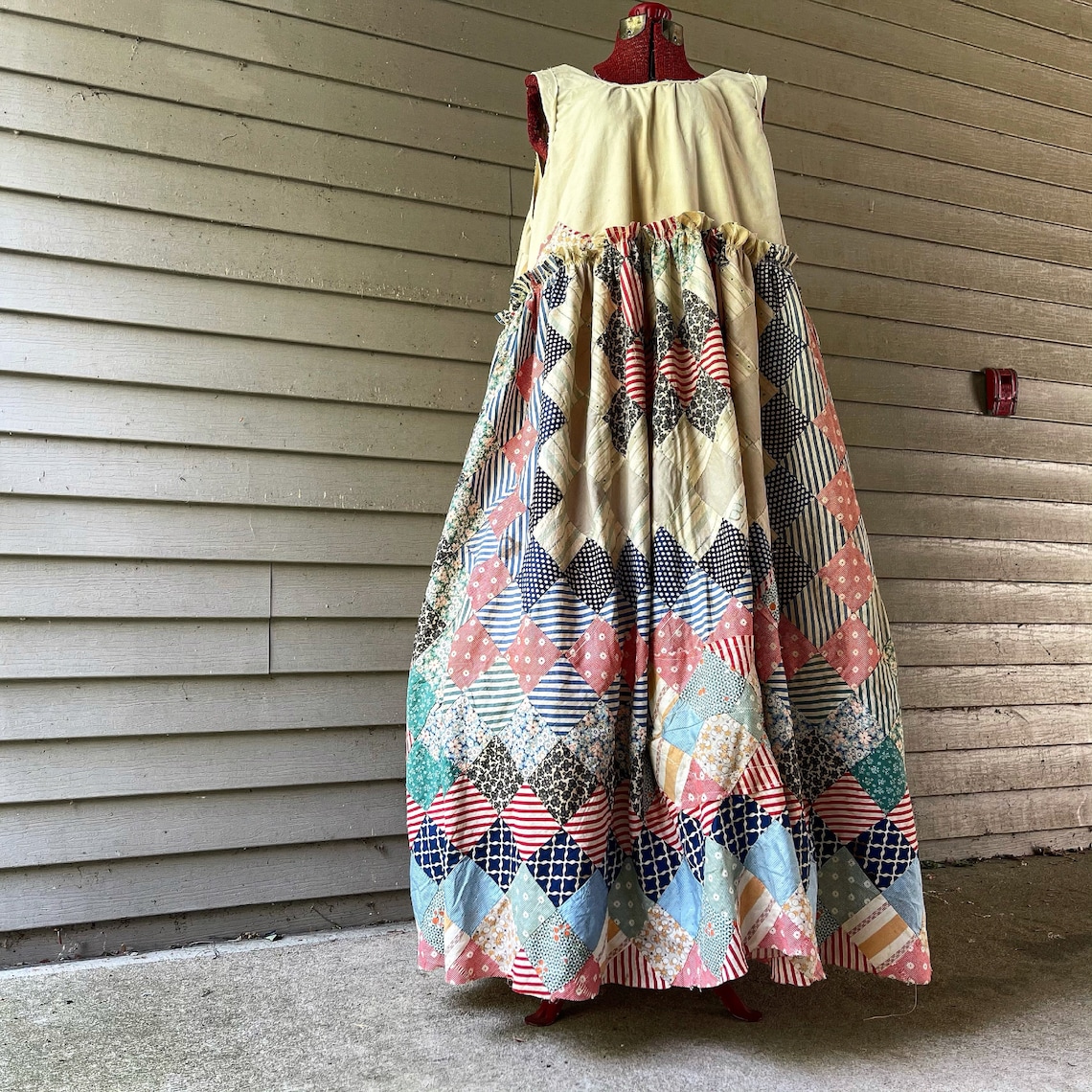 Quilt Patchwork Baby Doll Dress / Farm Dress / One Size / 100% - Etsy