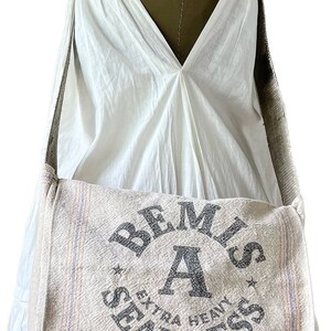 Grain Sack Courier Bag / Grain Sack / 15 X 14 / Charmingly Tattered - Etsy