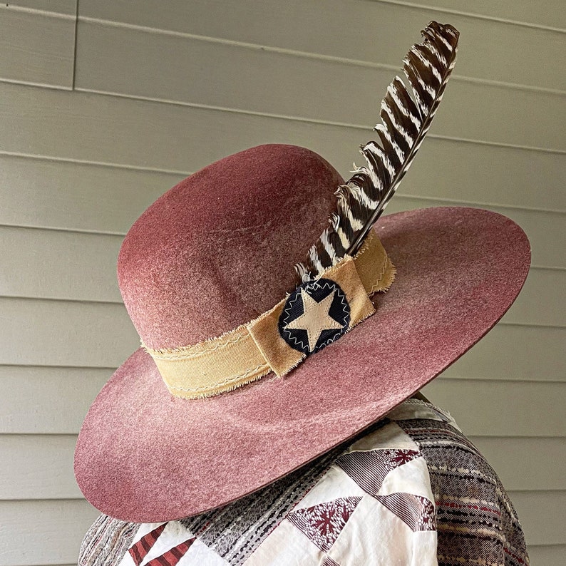 Cowboy Hat / Distressed Cowboy Hat / Wool / L - Etsy