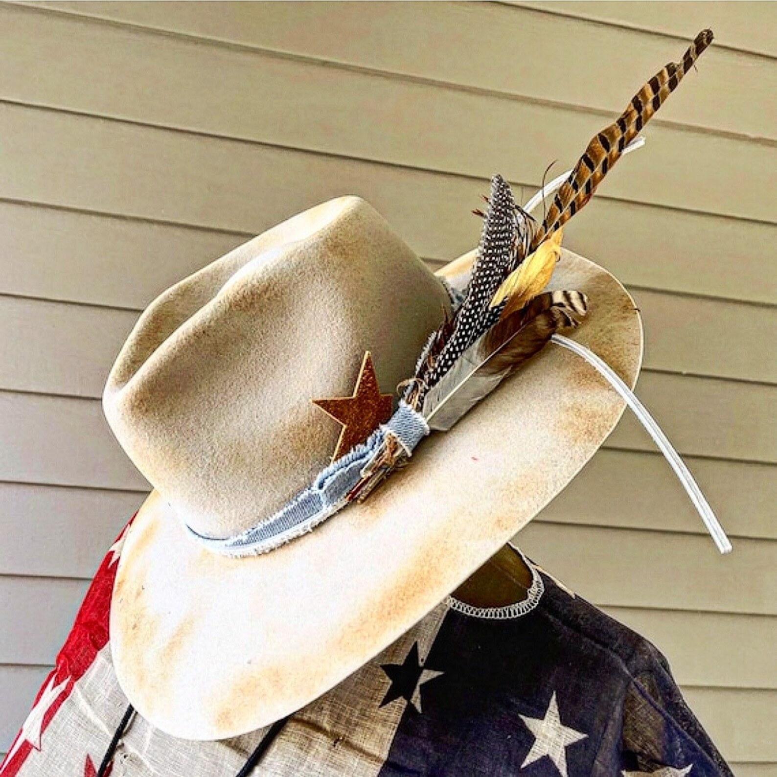 Cowboy Hat / Distressed Cowboy Hat / Wool / L - Etsy