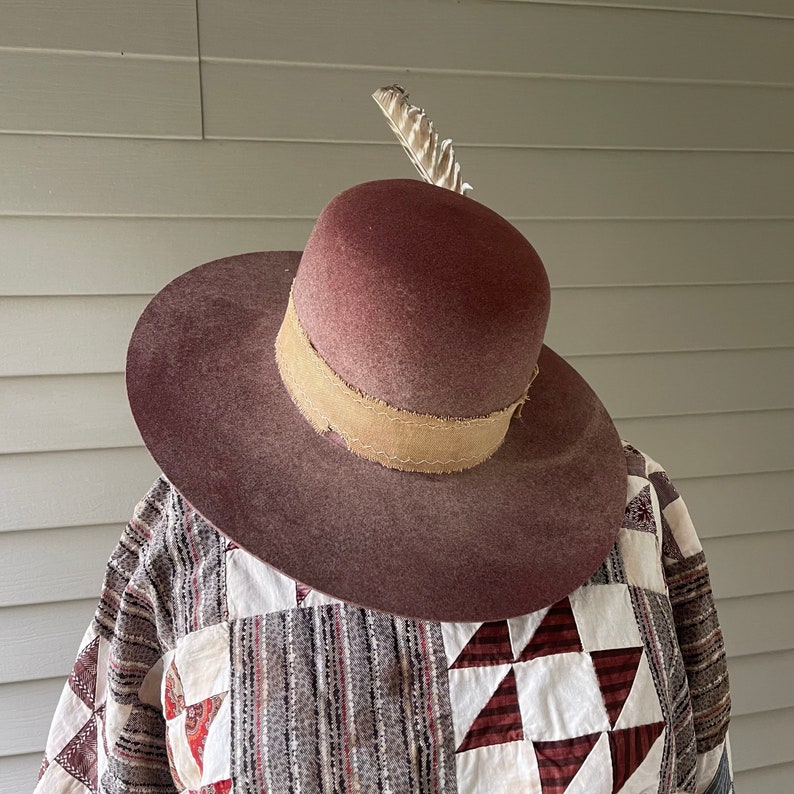Cowboy Hat / Distressed Cowboy Hat / Wool / L - Etsy