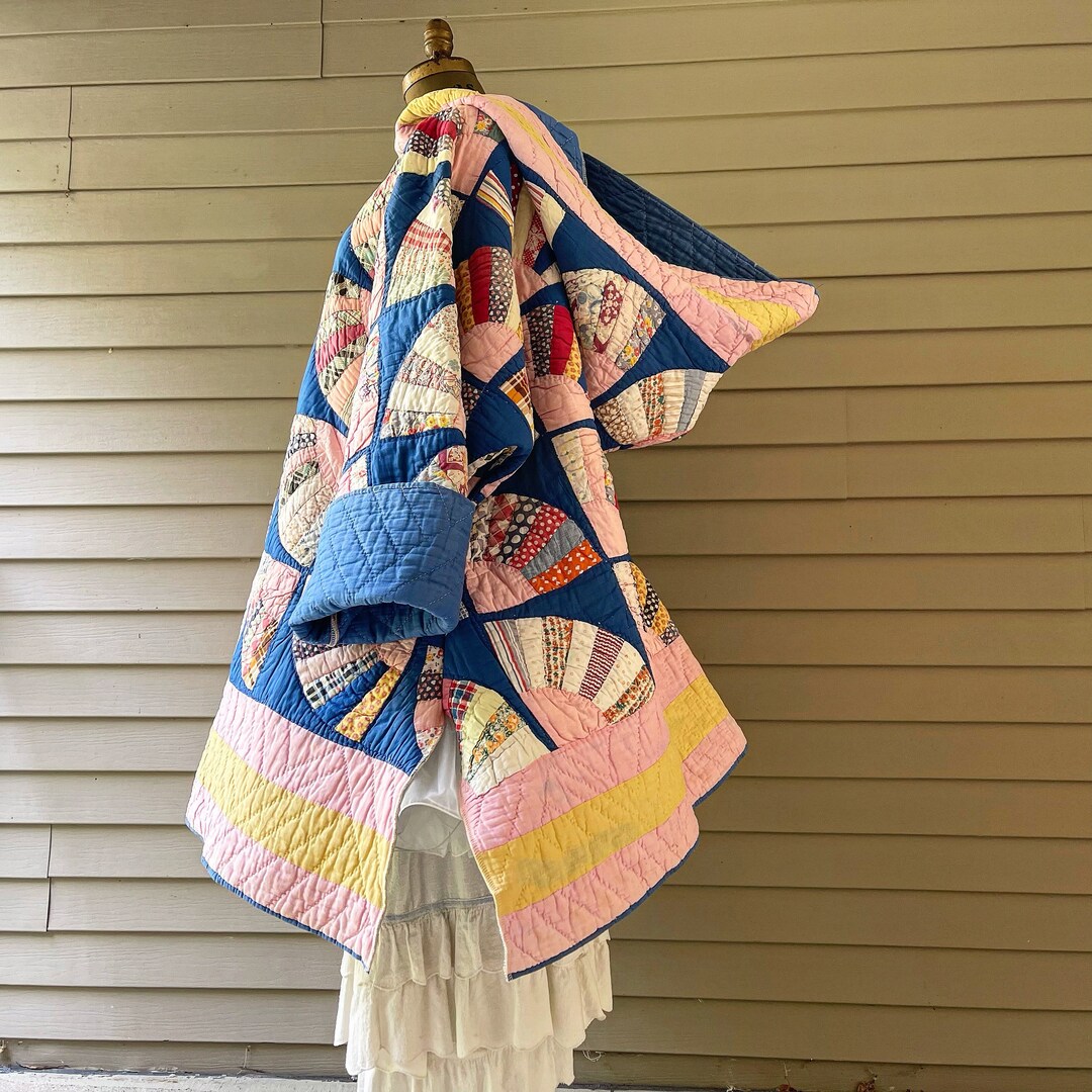 Streetwear Quilt Jumper With Hood / Antique Quilt / Dolman - Etsy