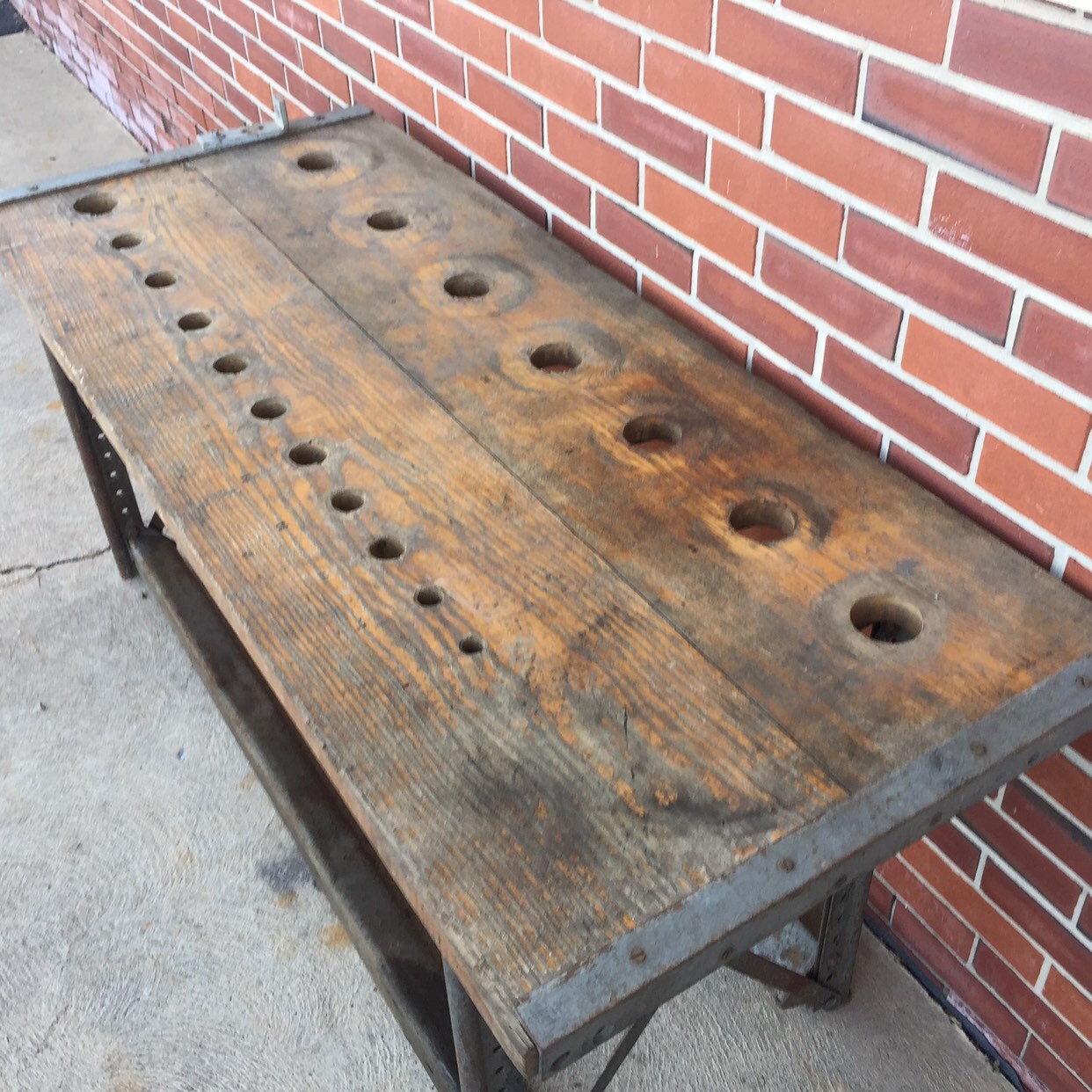 Vintage Industrial Workbench Vintage Industrial Oregon Work Bench With