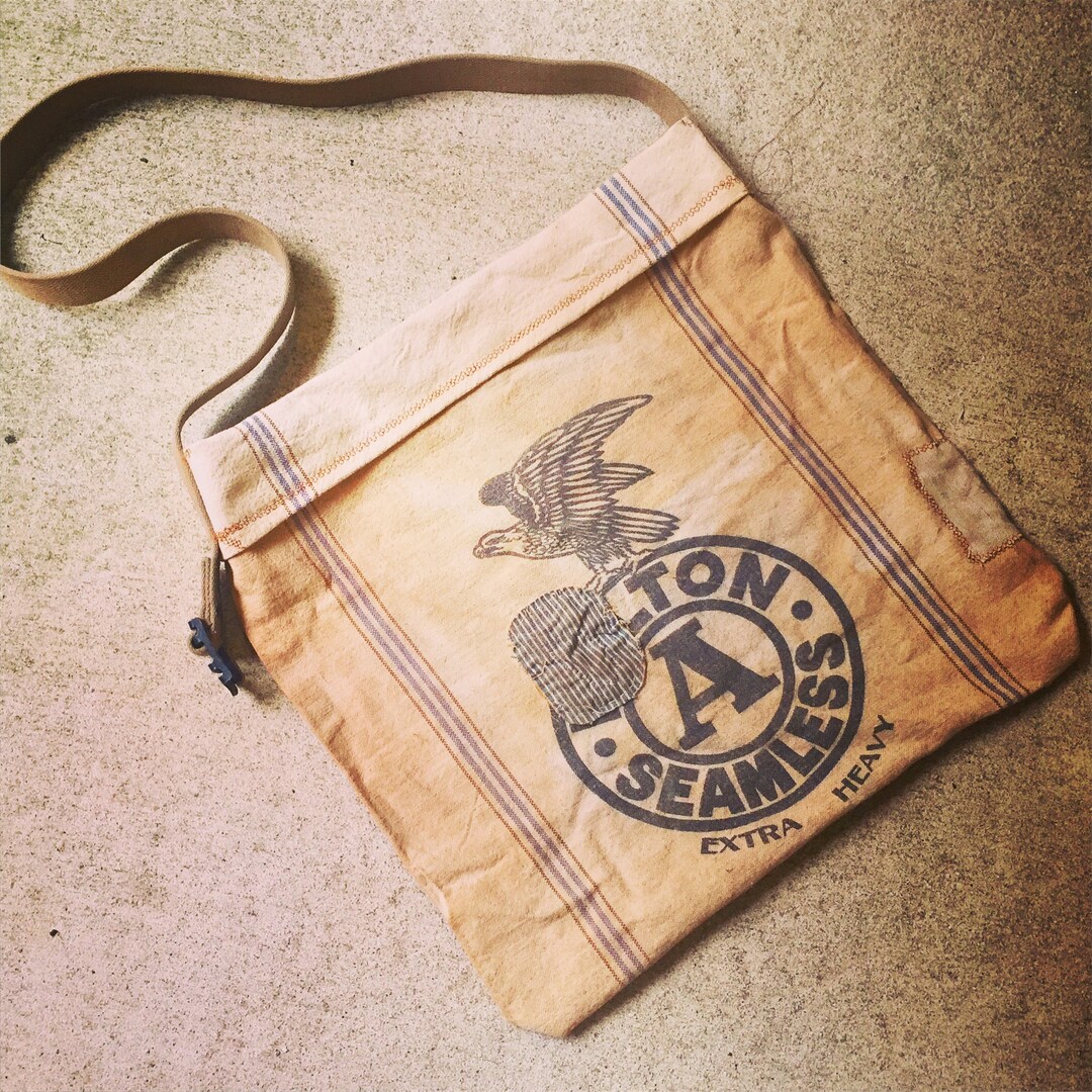 Messenger Bag / Grain Sack / 19 X 19 / Charmingly Tattered - Etsy
