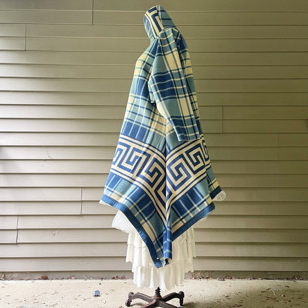 Camp Blanket Jumper/duster / Wool / Dolman Sleeve / Oversized / One ...