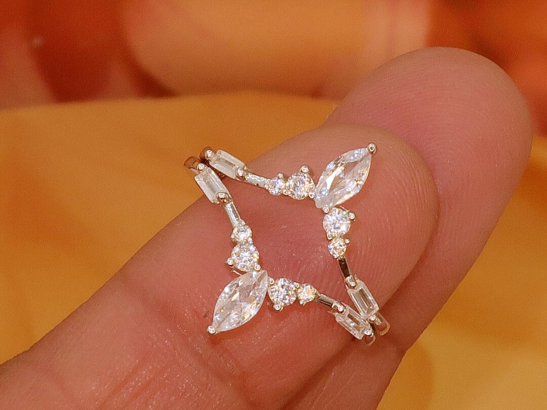 Sterling Silver Enhancer Ring |stackable Bands |wedding Bridal Ring ...