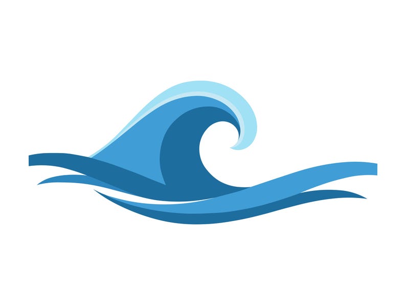 Ocean Wave SVG | Water Line Art Vector - Etsy