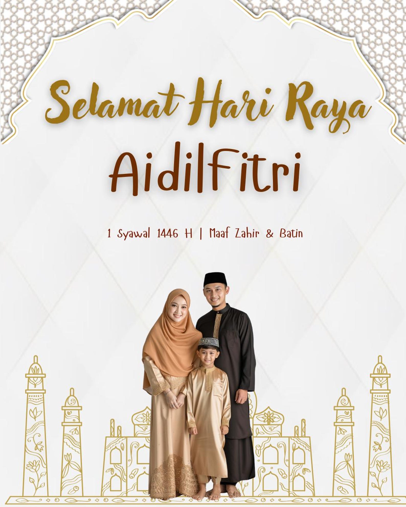 Customizable Hari Raya Cards | Canva Template for Digital and Printed ...