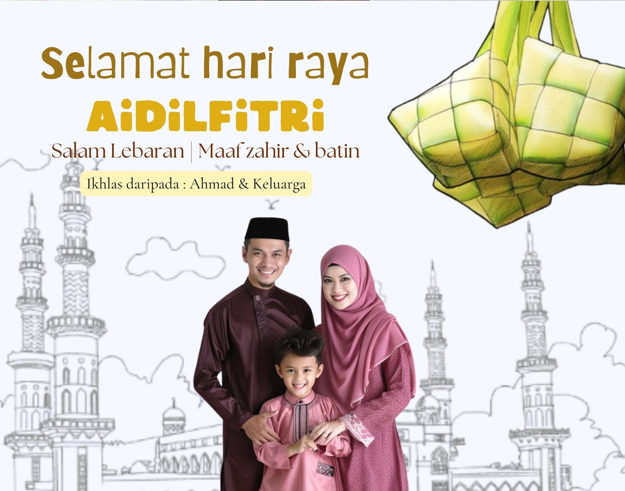 Template Canva Hari Raya Aidilfitri - Etsy
