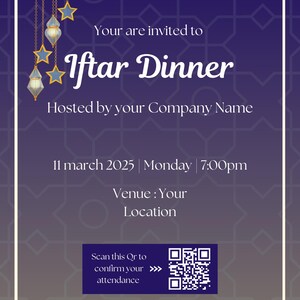Editable Iftar Dinner Invitation | Kad Jemputan Iftar | Ramadan Party ...