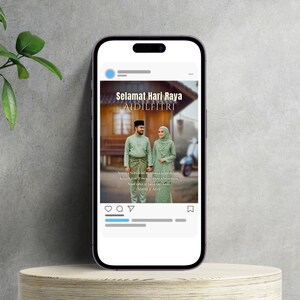 Editable Hari Raya Card | Canva Template | Instagram and Whatsapp ...