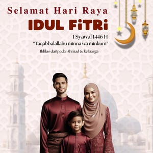 Customizable Hari Raya Cards | Canva Template for Digital and Printed ...