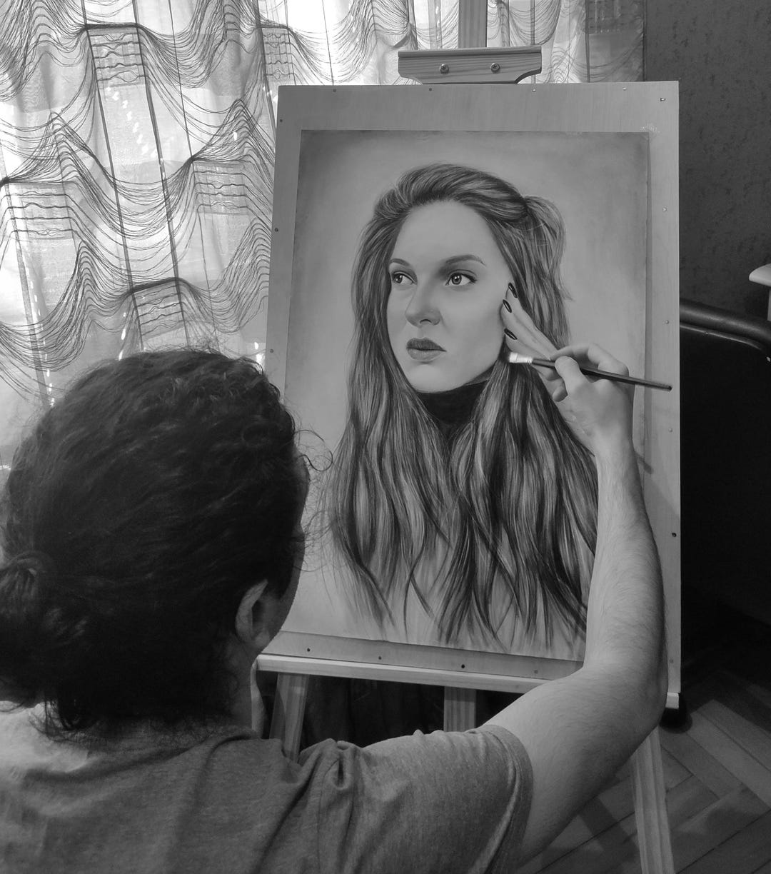Realistic Pencil Drawing From Photo, Custom Hand Drawn Portrait, Merge ...