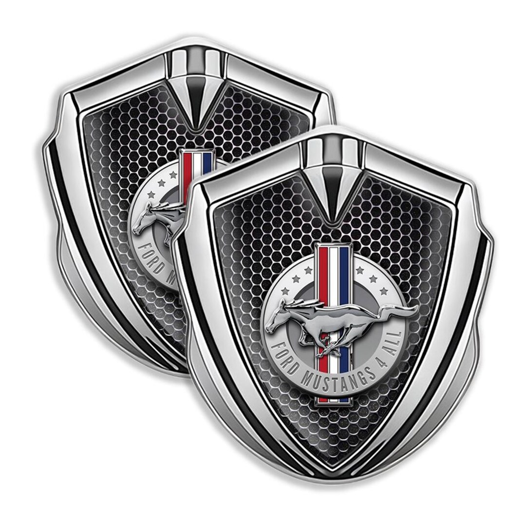 Mustang Metal Emblem/domed Epoxy Sticker in a Metal Frame for Car ...