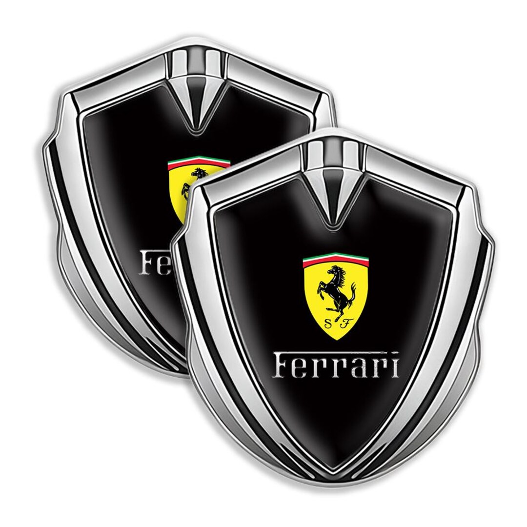 Ferrari Metal Emblem/domed Epoxy Sticker in a Metal Frame for Car ...