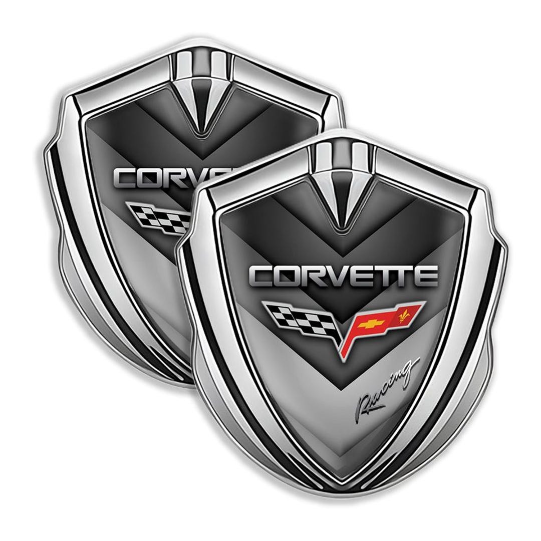 Chevrolet Corvette Metal Emblem/domed Epoxy Sticker in a Metal Frame ...