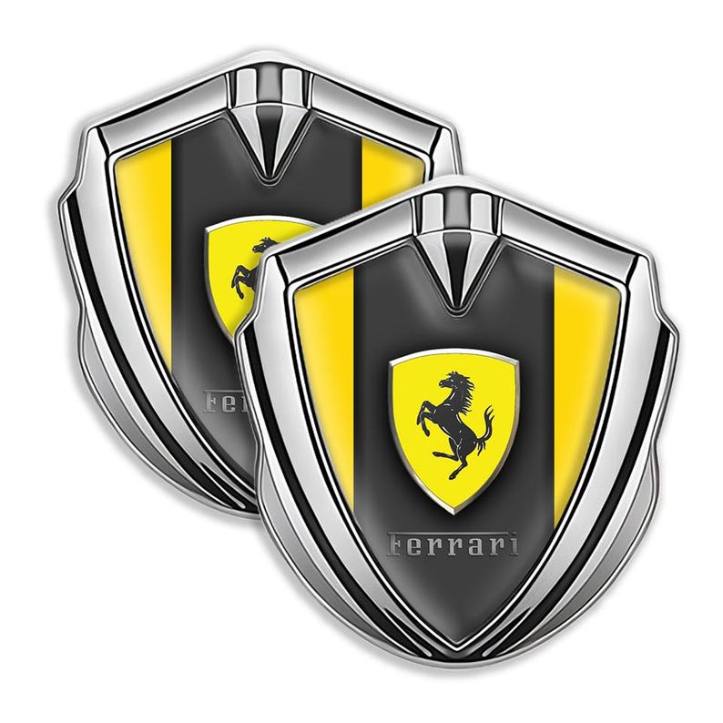 Ferrari Metal Emblem/domed Epoxy Sticker in a Metal Frame for Car ...