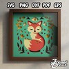 Baby Fox Layered SVG Cut File for Cricut and Silhouette - Forest Animal ...